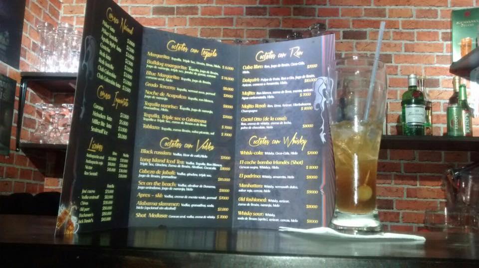 Menu at El Otto Cafe Bar, Bogotá