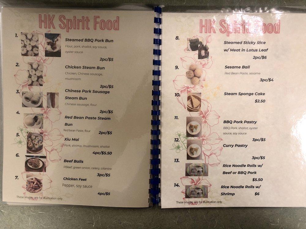 Menu at Hong Kong Spirit Food restaurant, Anchorage, 570 W 53rd Ave