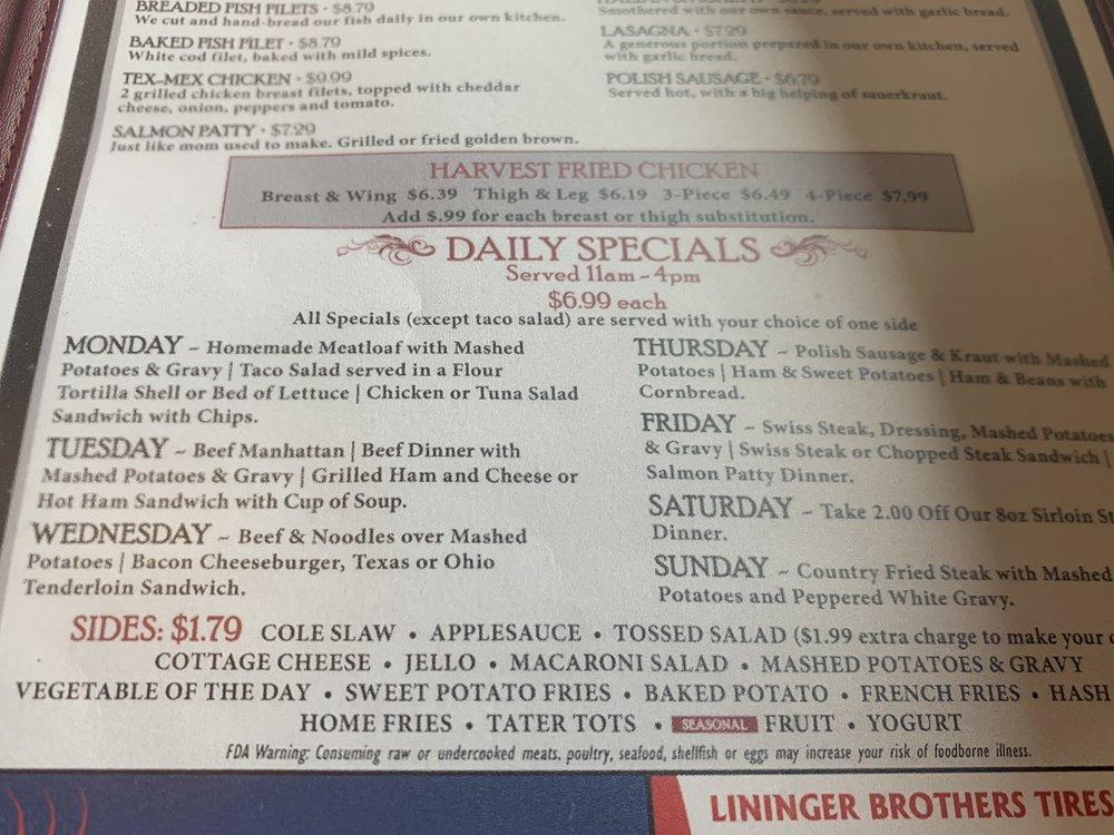 Menu at Orchard Tree desserts, Van Wert
