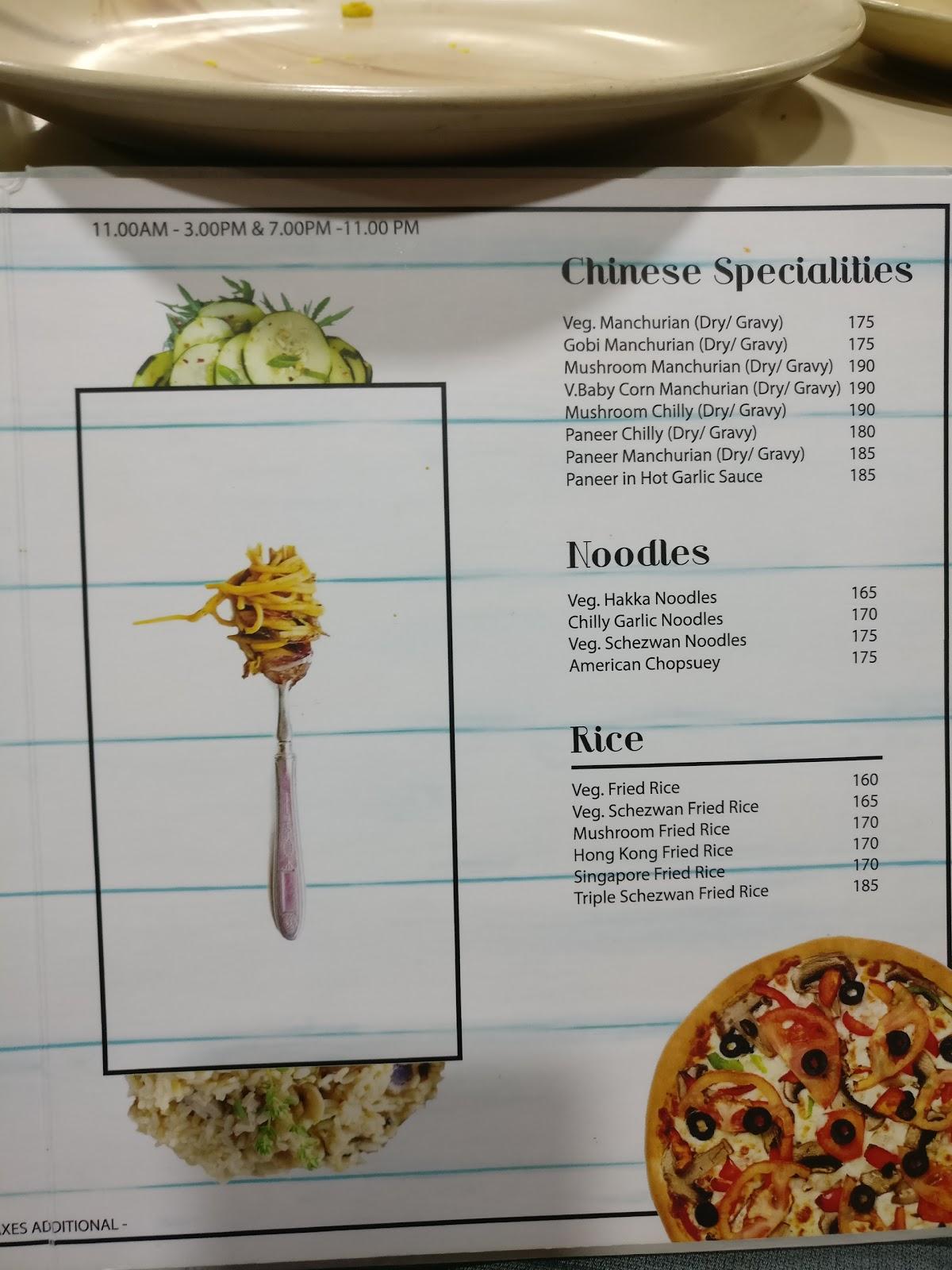 Menu at Woodland Restaurant, Shirdi