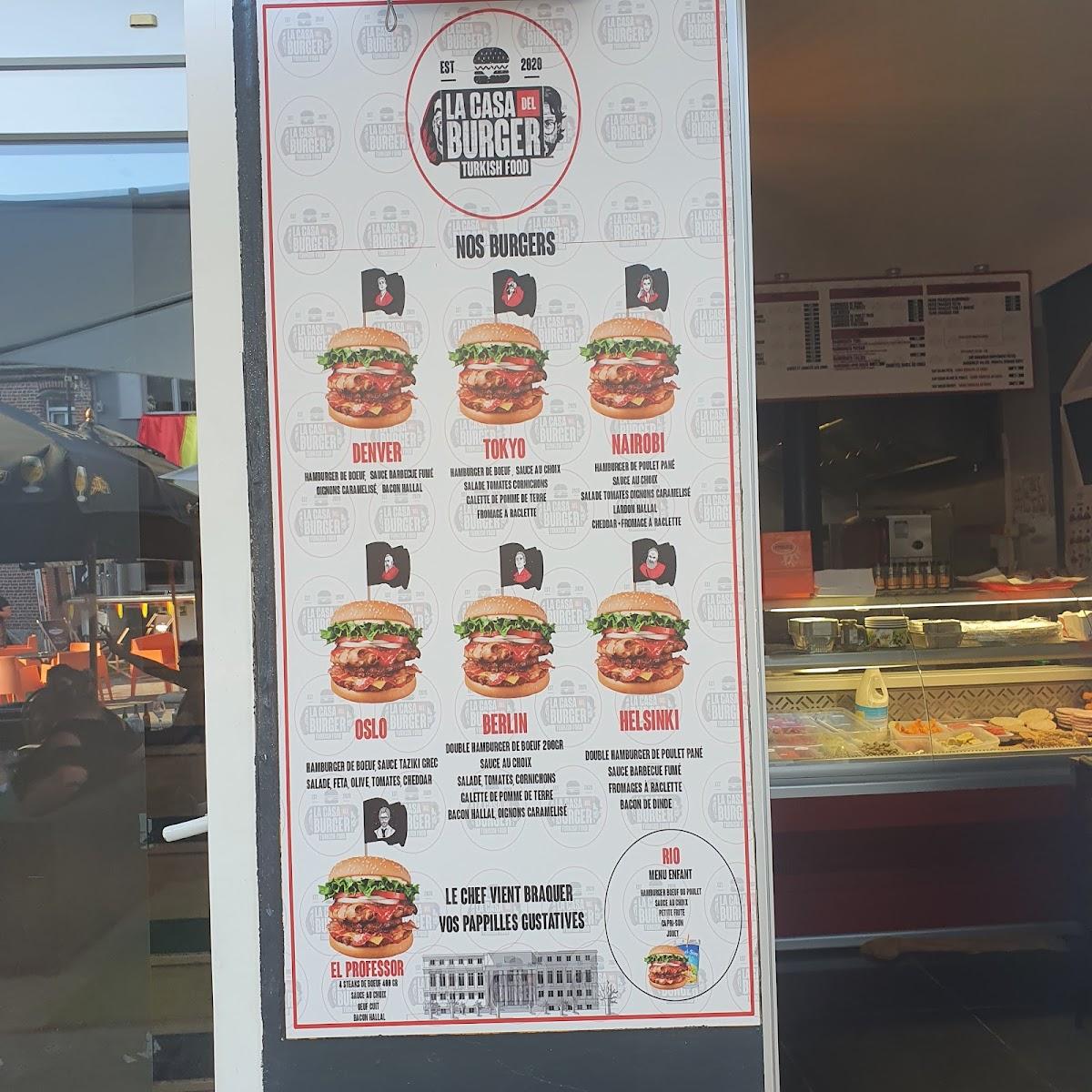 Menu at Casa Burger restaurant, Nimes