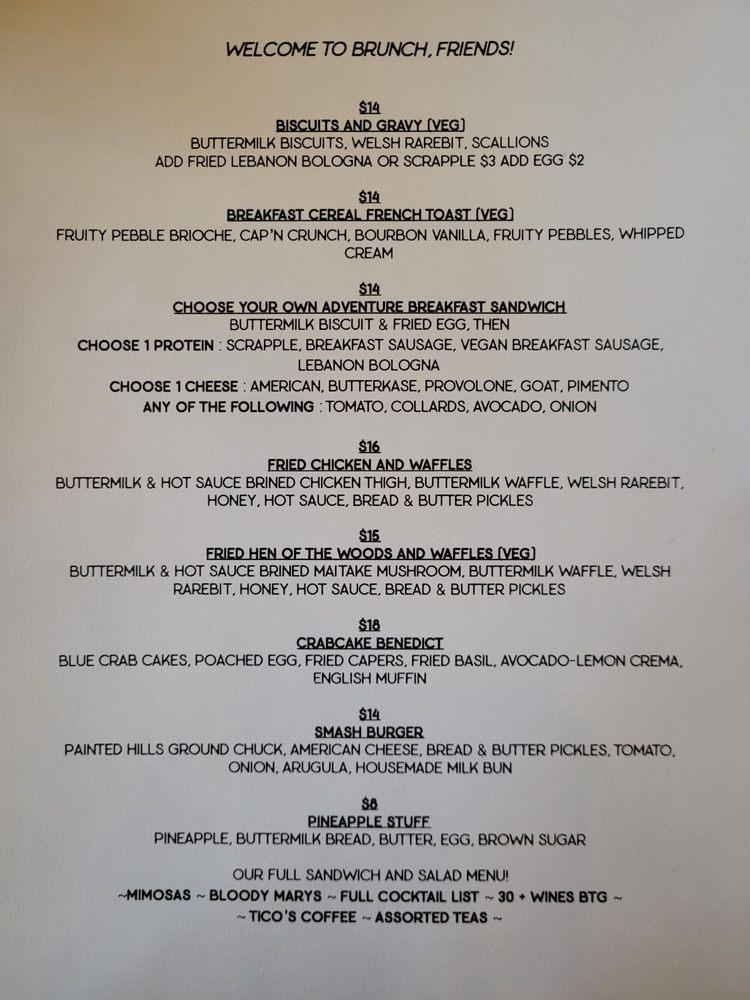Menu at Epilogue Kitchen and Cocktails pub & bar, Salem