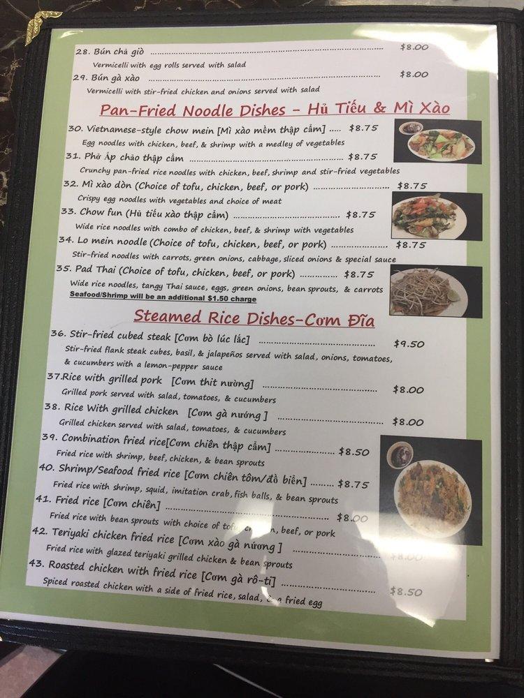 Menu at Pho 72 Restaurant Vietnamese Noodle and Grill, San Bernardino, 738 S Waterman Ave a15