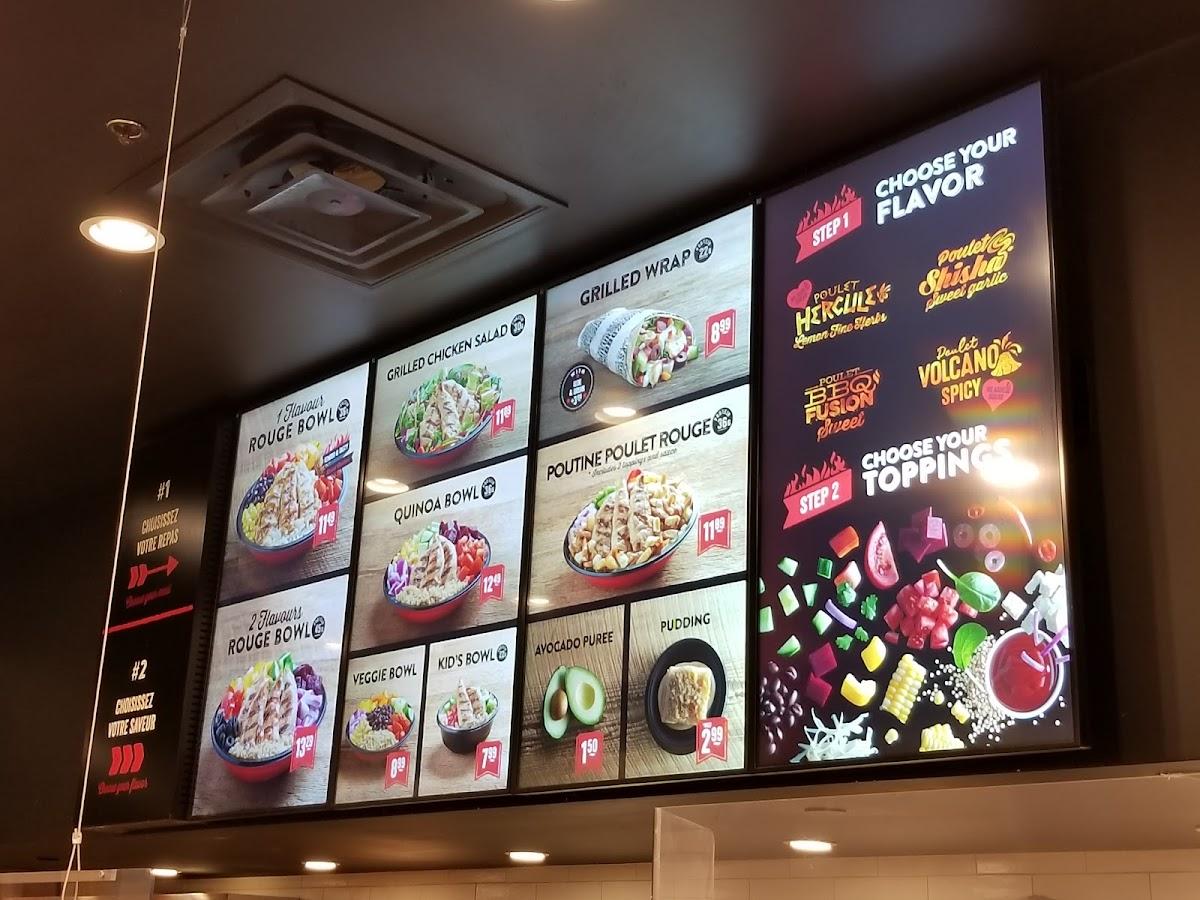 Menu at Poulet Rouge Ste-Catherine BBQ, Montreal, Saint-Catherine St W