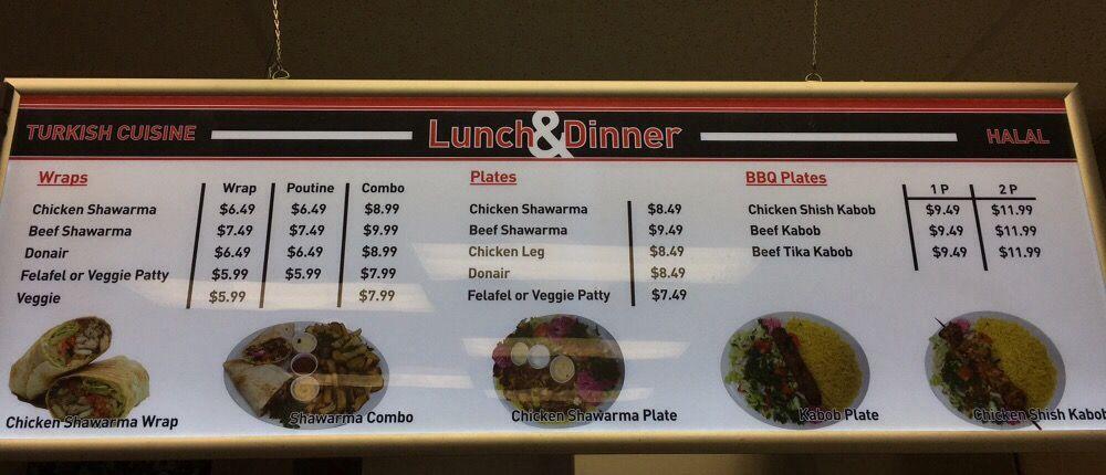 Menu at Queen Shawarma & Kabab restaurant, Kitchener