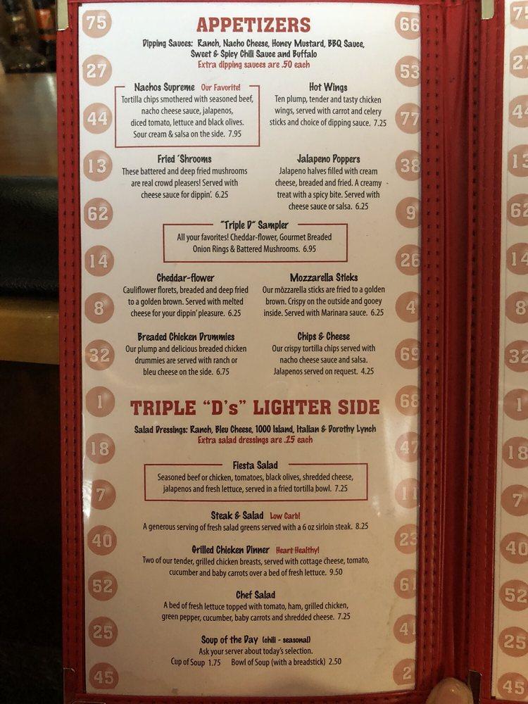 Menu at Denton Daily Double Keno Inc pub & bar, Denton
