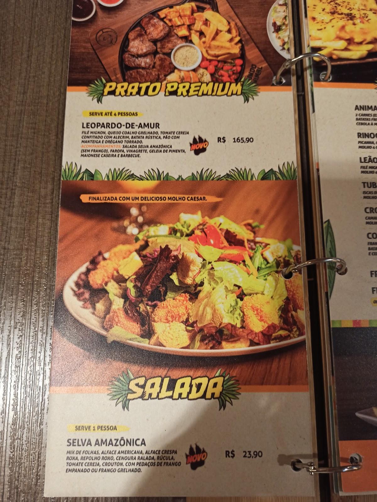 Menu at Mundo Animal Lanchonete Temática Joinville pub & bar, Joinville