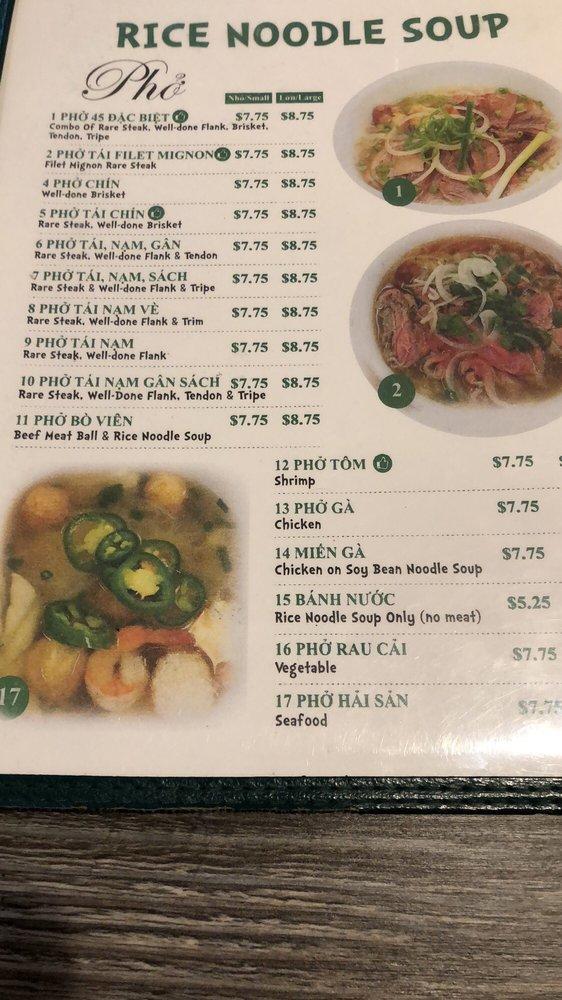 Menu at Pho 45 - La Mirada restaurant, La Mirada, La Mirada Blvd