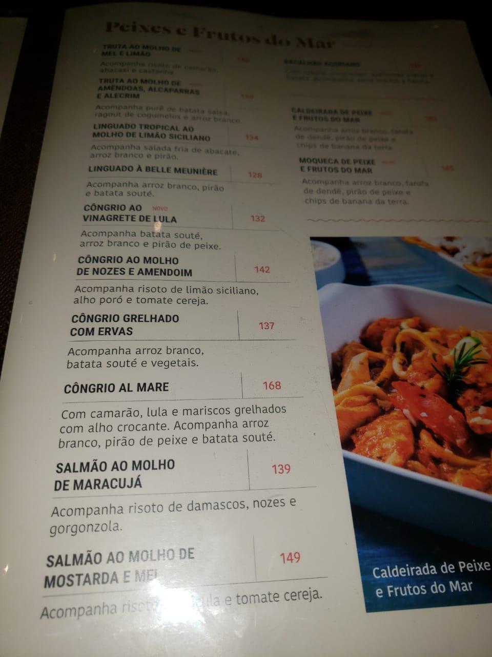 Menu em Chaplin Restaurante, Balneário Camboriú, 2220 - Centro