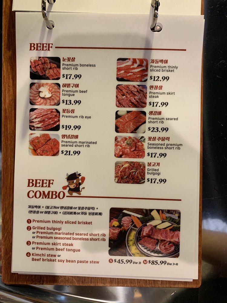 Menu at Jin BBQ, Mesa