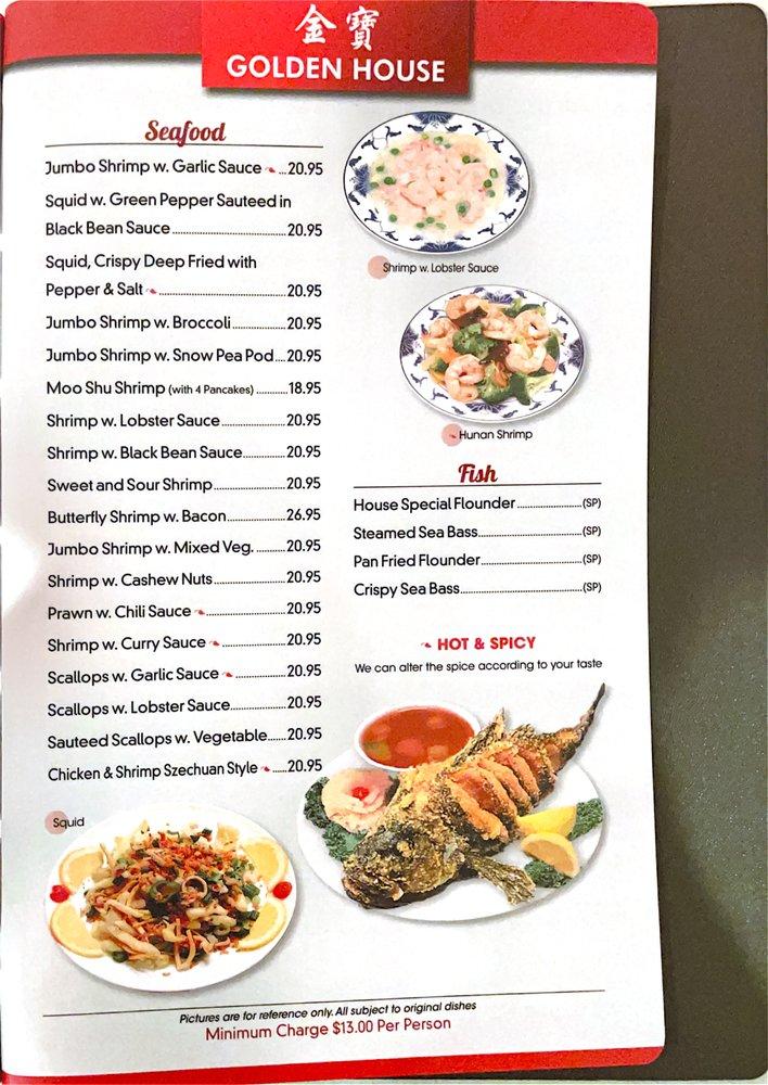 Menu at Golden House restaurant, Jefferson Valley-Yorktown
