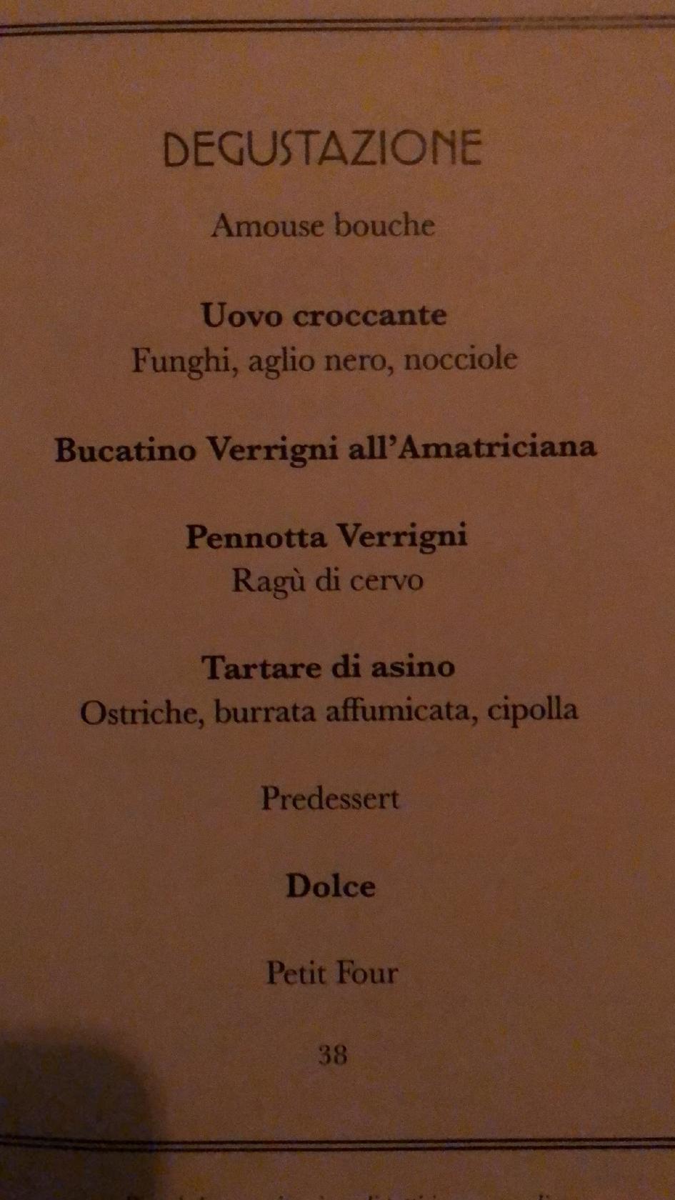 Menu at Vinea pub & bar, Rome, Via Conca d'Oro
