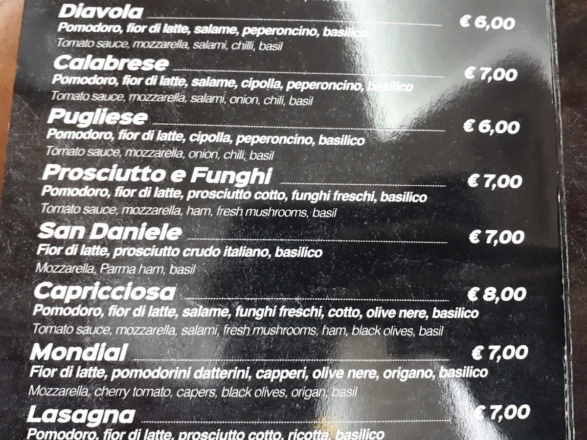 Menu at Gino e Toto Sorbillo pizzeria, Naples, Via dei Tribunali