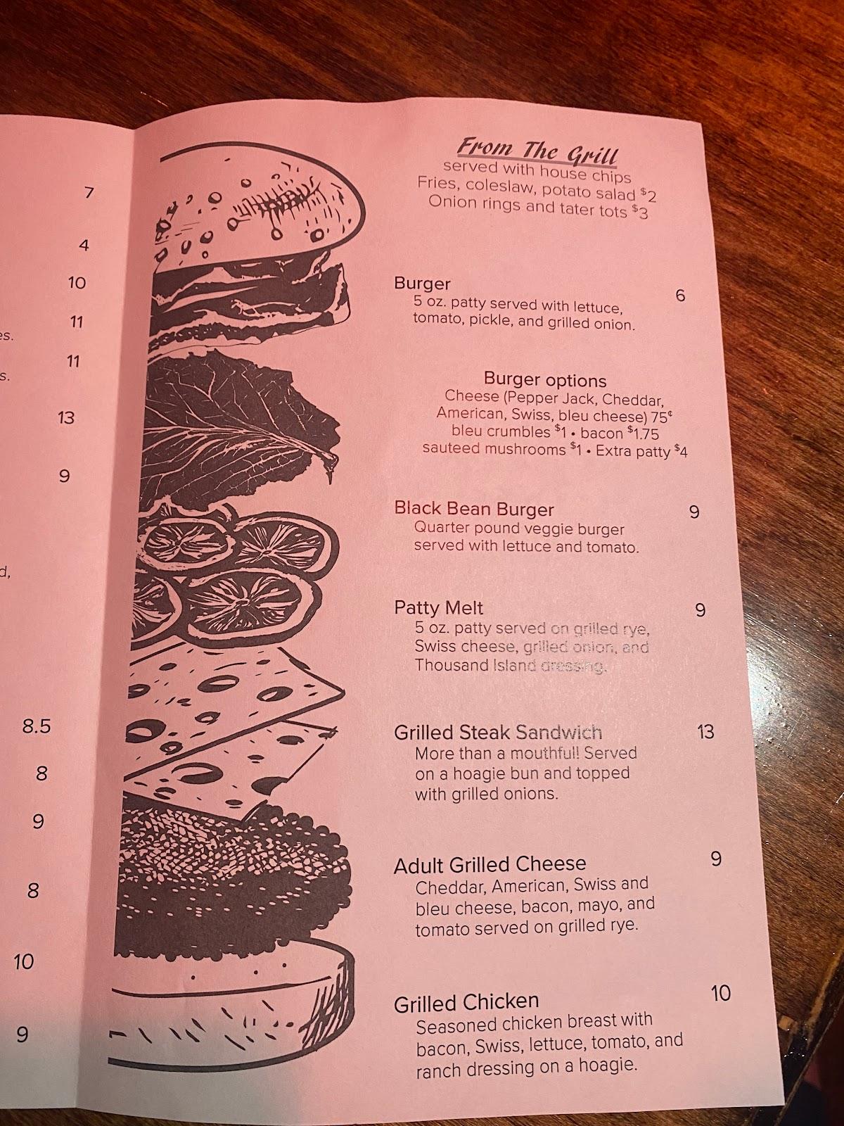 Menu at Deer Creek Bar & Grill, Maplewood