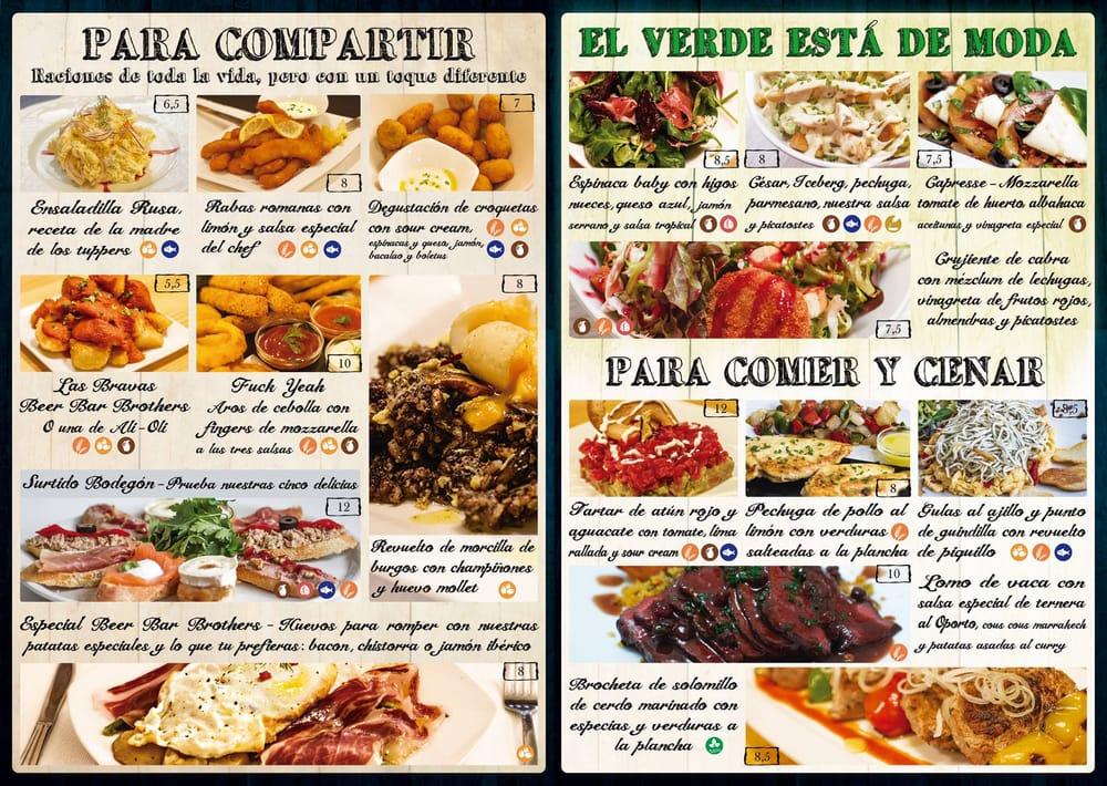 Menu at Beer Bar Brothers, Madrid, C. de la Palma
