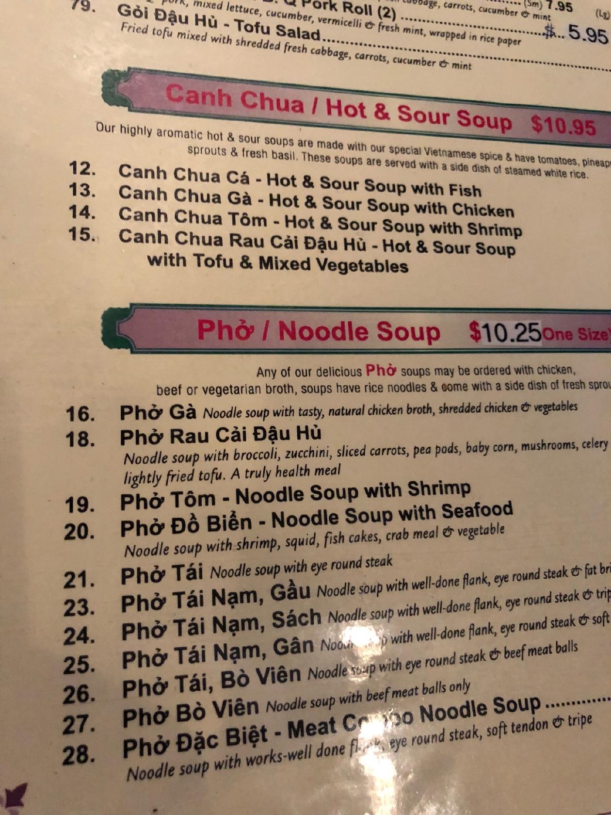 Menu at Little Tokyo & Saigon pub & bar, Portsmouth