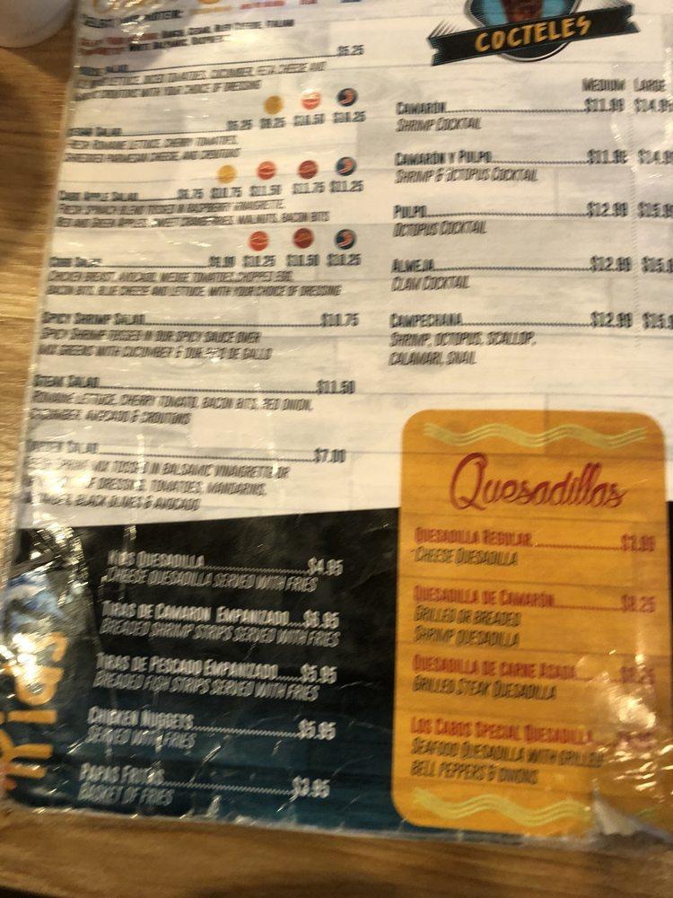 Menu at Los Cabos Seafood & Grill restaurant, El Centro