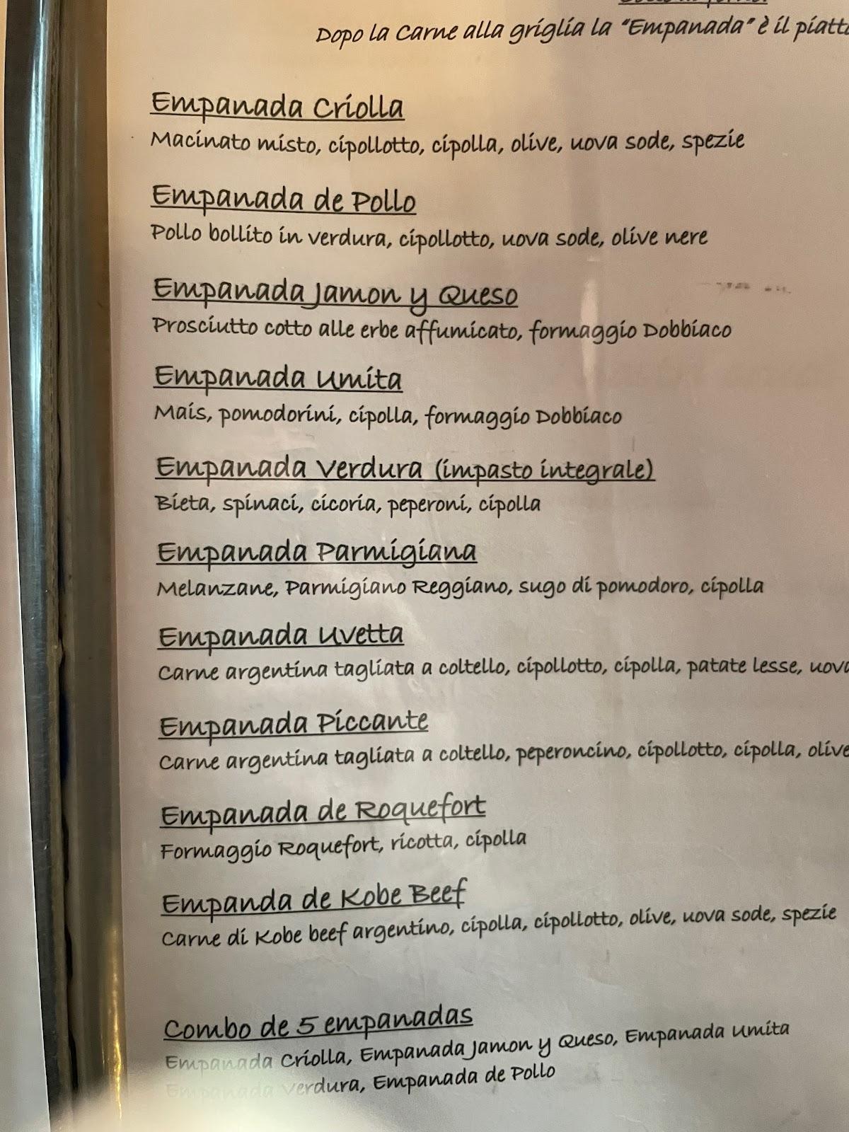 Menu at Trattoria Argentina restaurant, Refrontolo