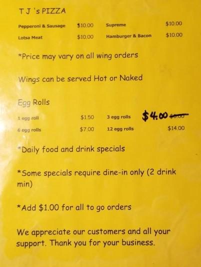 Menu at Inn Between Tavern pub & bar, Granite City