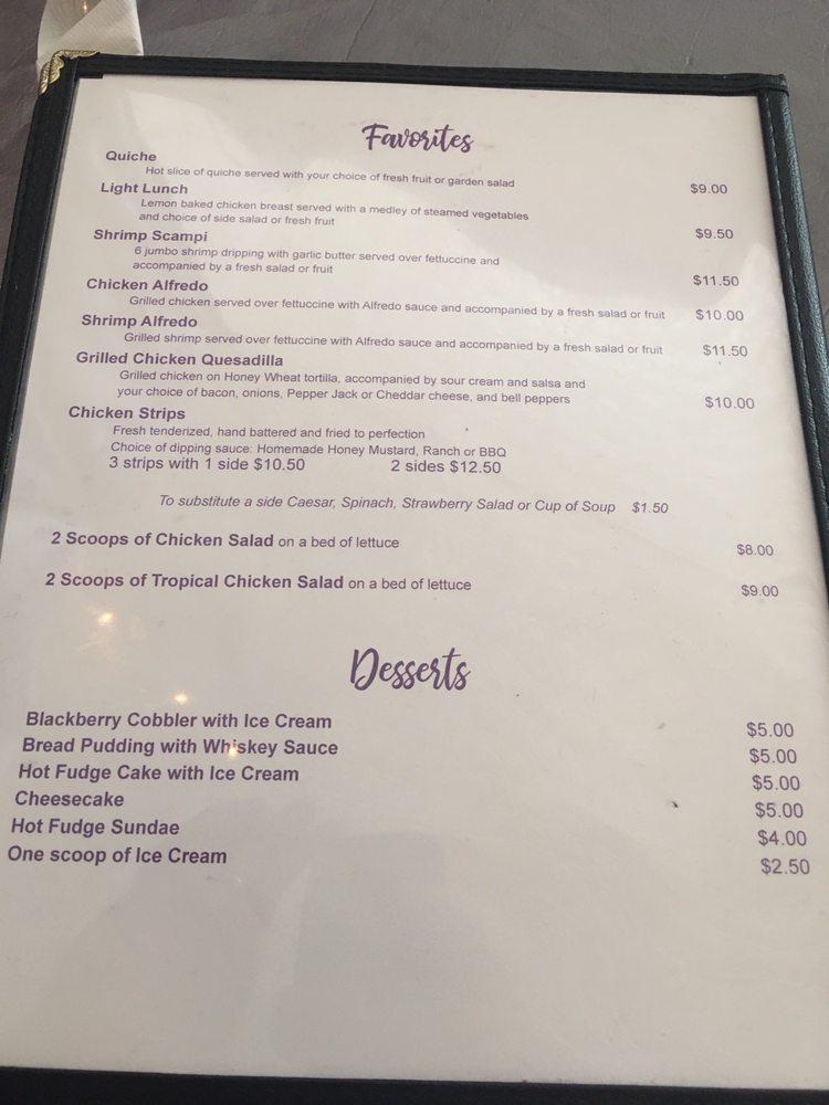 Menu at Elizabeth's Restaurant & Catering, Batesville