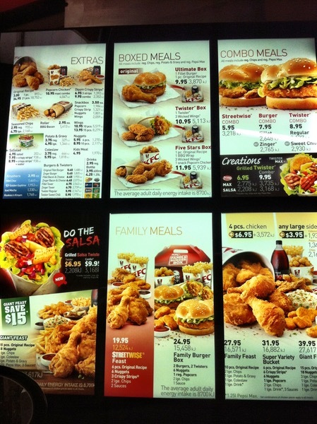Menu at KFC Burwood East fast food, Burwood East