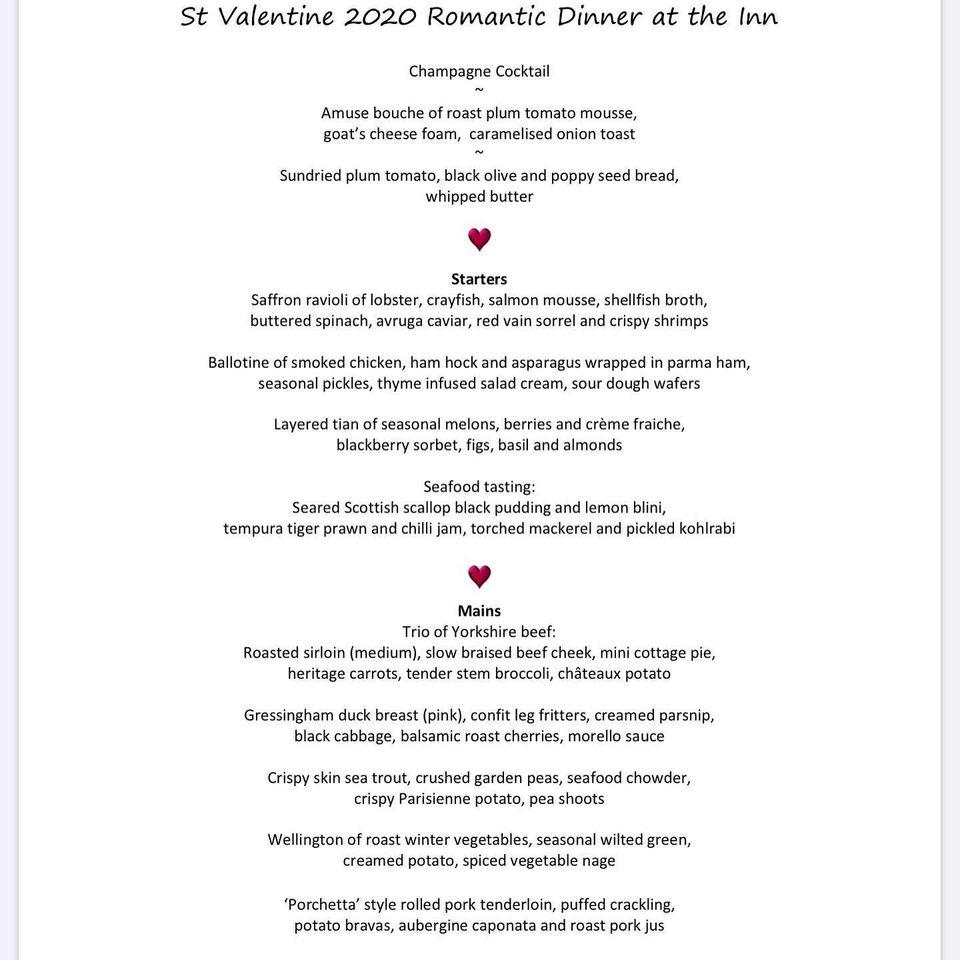 Menu at Markham Moor Inn restaurant, West Drayton
