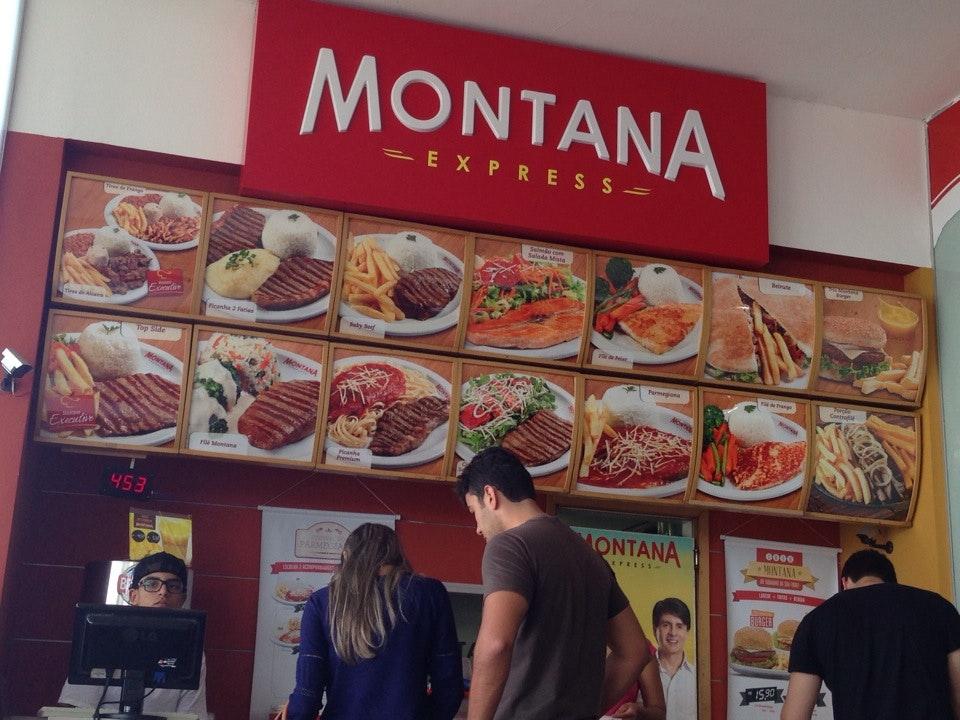 Menu at Montana Express restaurant, Brasília, Trecho Sces Trecho 2