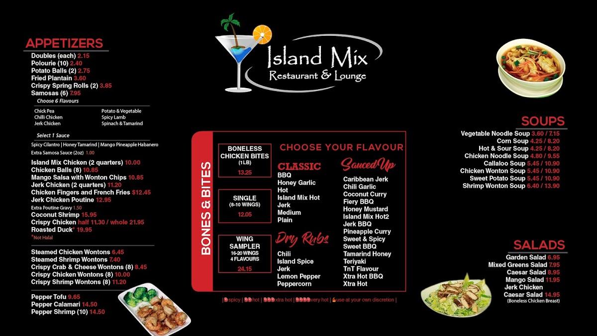 Menu at Island Mix Restaurant & Lounge, Oshawa