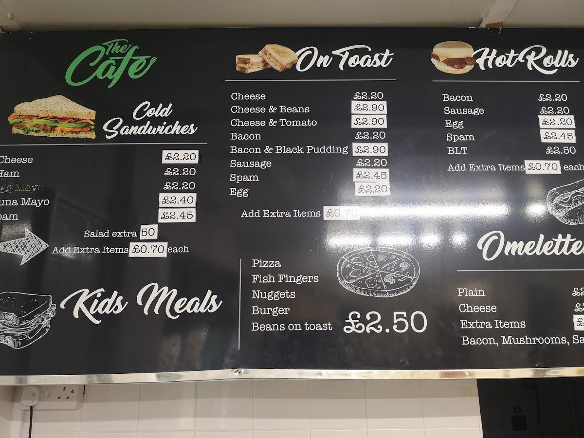 Menu at The Cafe, Runcorn
