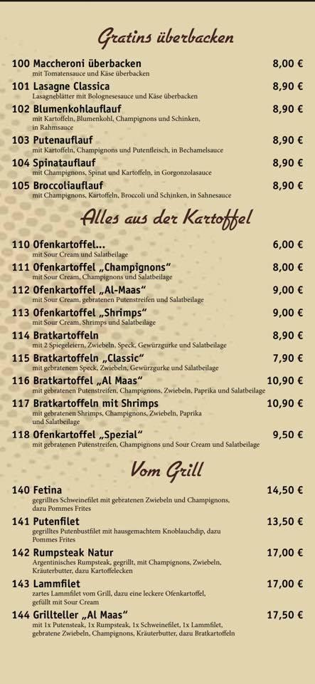 Speisekarte von Restaurant Al-Maas Schwanewede, Schwanewede