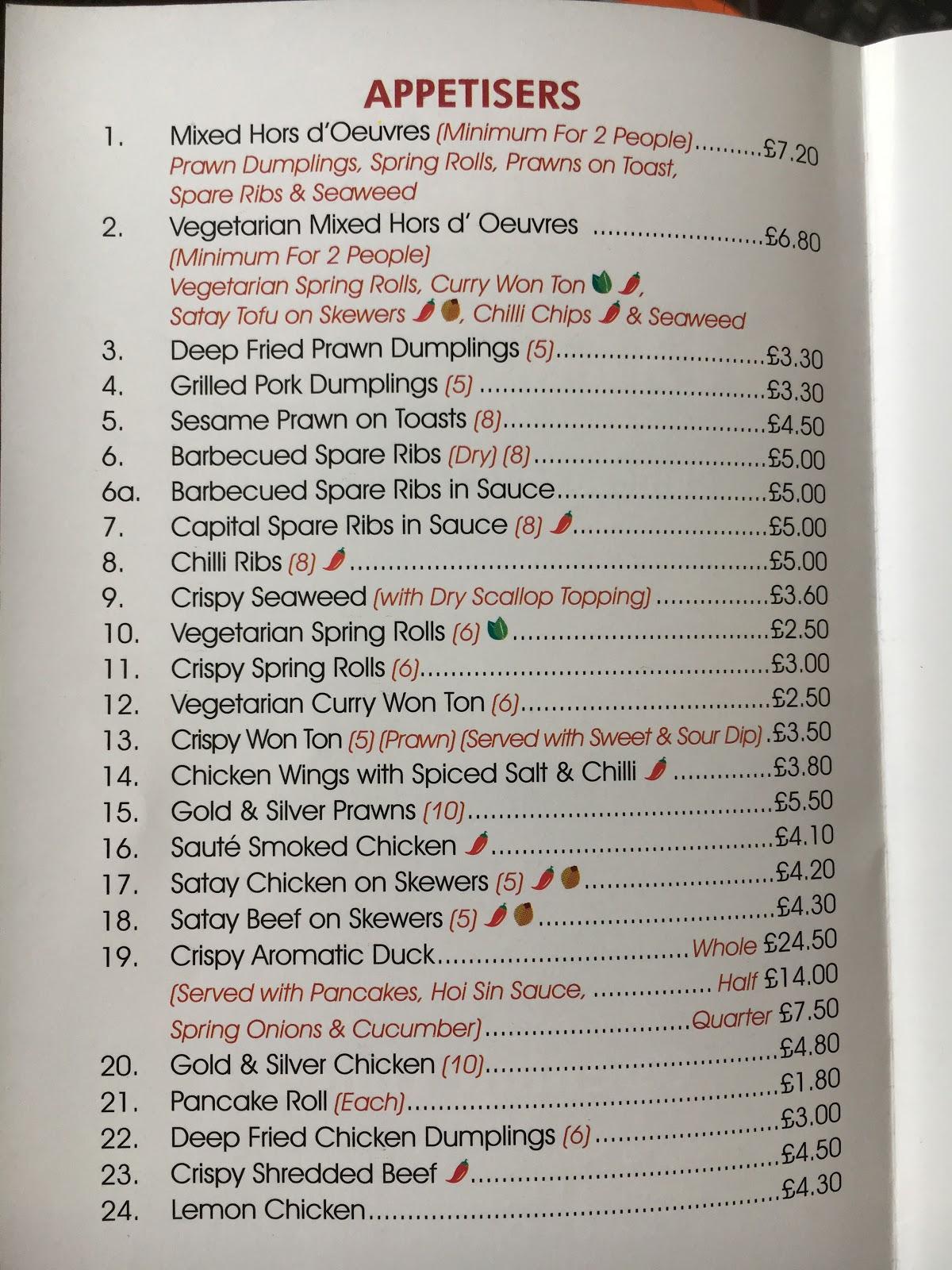 Menu at Sun Sing - Takeaway fast food, Dagenham