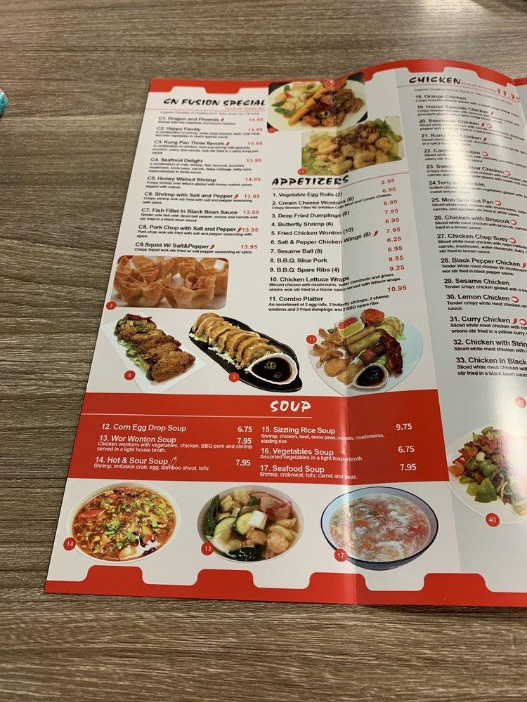 Menu at CHINA FUSION RESTAURANT, Oceanside