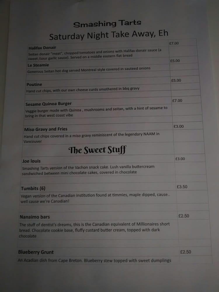 Menu at Cafe Strange Brew, Glasgow