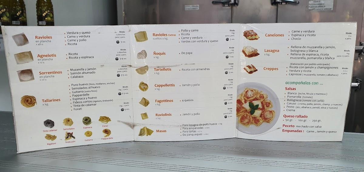 Menu at PASCUCCi PASTAS - CENTRO restaurant, Argentina
