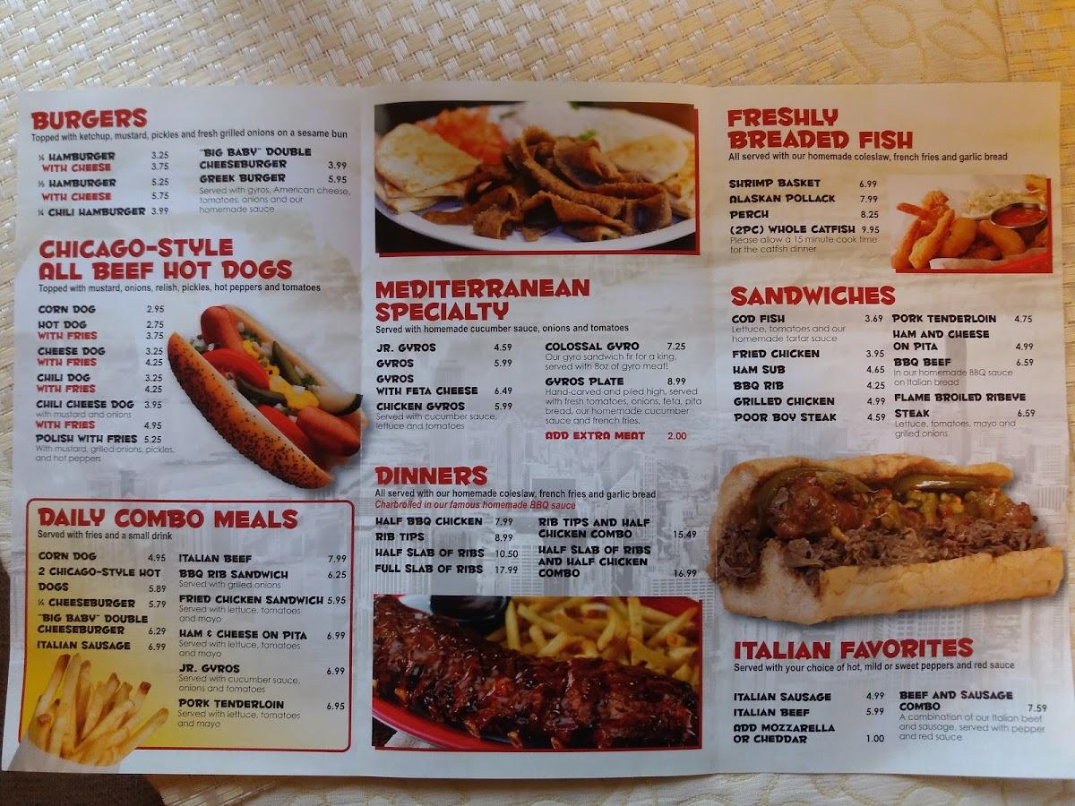 Menu at Windy City Gyros desserts, Mishawaka