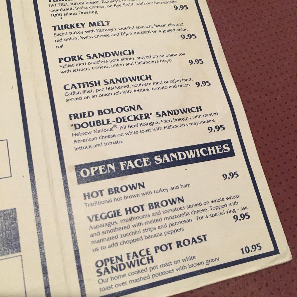 Menu at Ramsey's Diner - Harrodsburg Rd restaurant, Lexington, Old ...