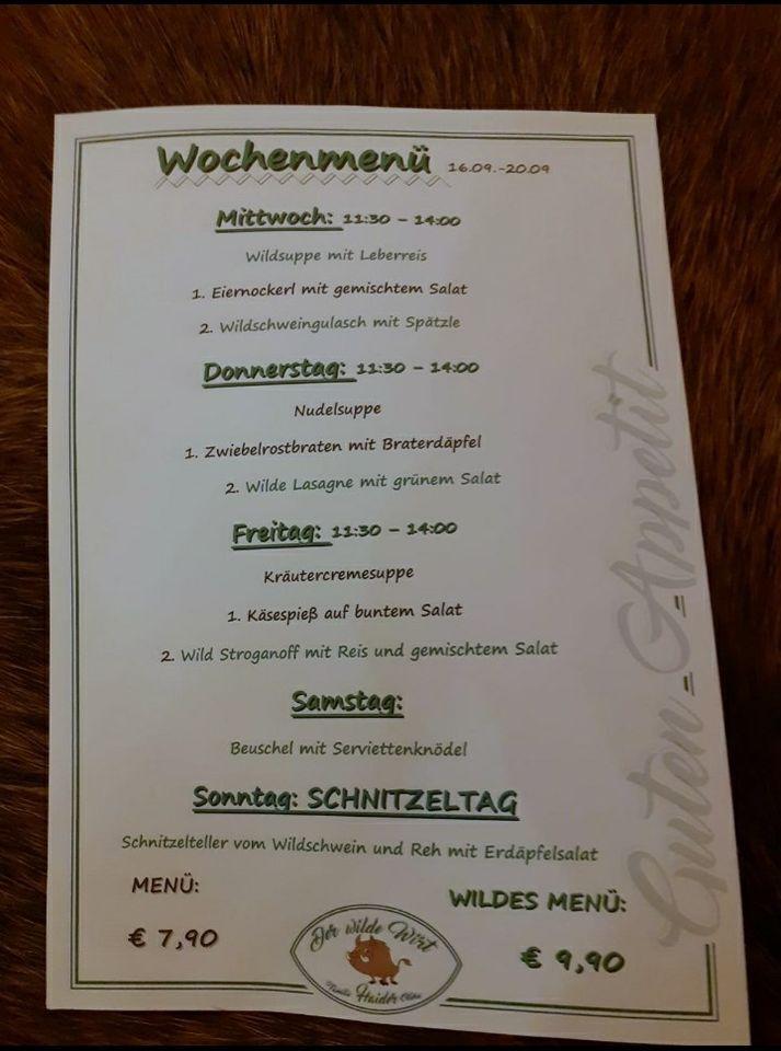Speisekarte von Landgasthaus Der wilde Wirt restaurant, Ollern