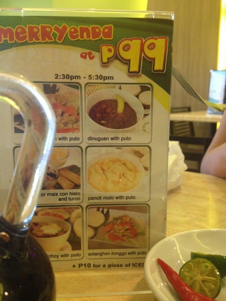 Menu at Inasal Chicken Bacolod restaurant, Manila, UG