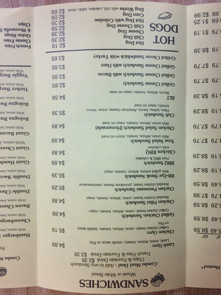 Menu at Sandston Bistro & Shakes fast food, Sandston, 18 E Williamsburg Rd