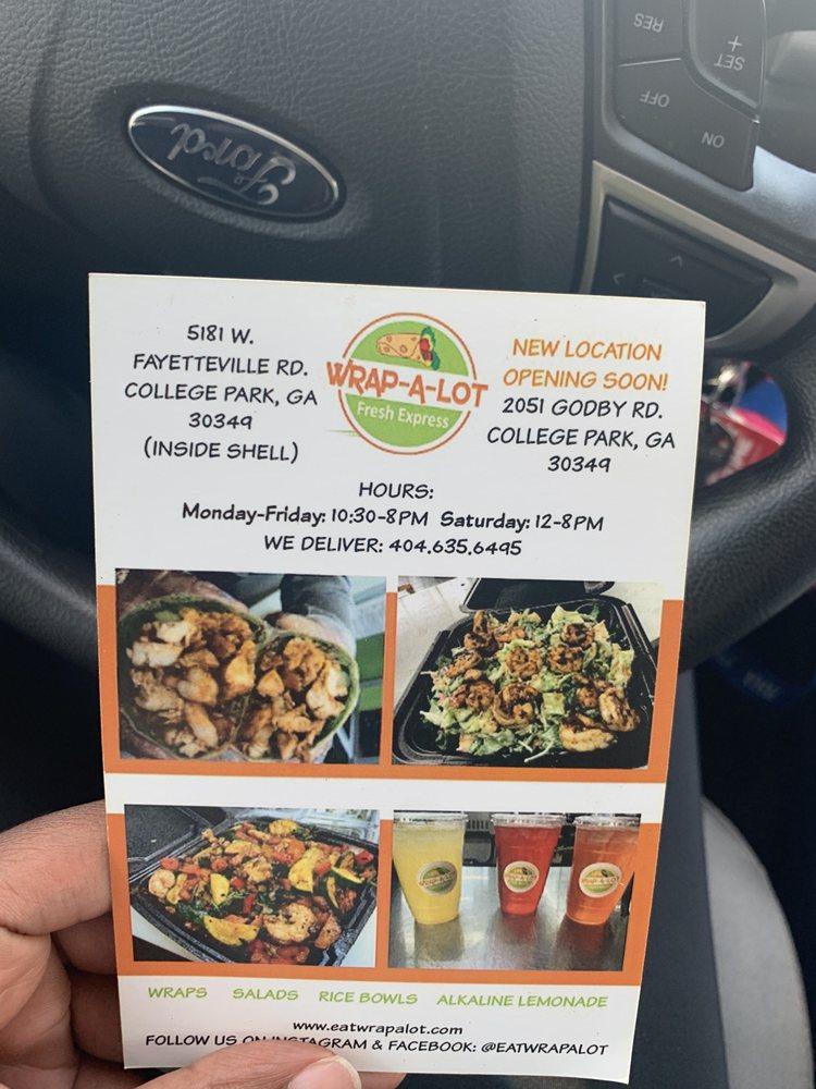 Menu at WRAP - A - LOT Fresh Express restaurant, College Park