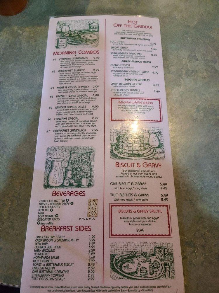 Carta de Country Boys Restaurant, Phoenix, W Camelback Rd