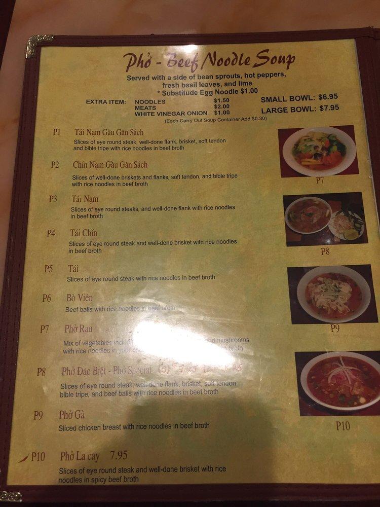 Menu at Mi La Cay restaurant, North Kensington, University Blvd W