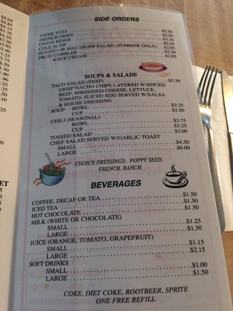 Menu at Syracuse Cafe, Syracuse