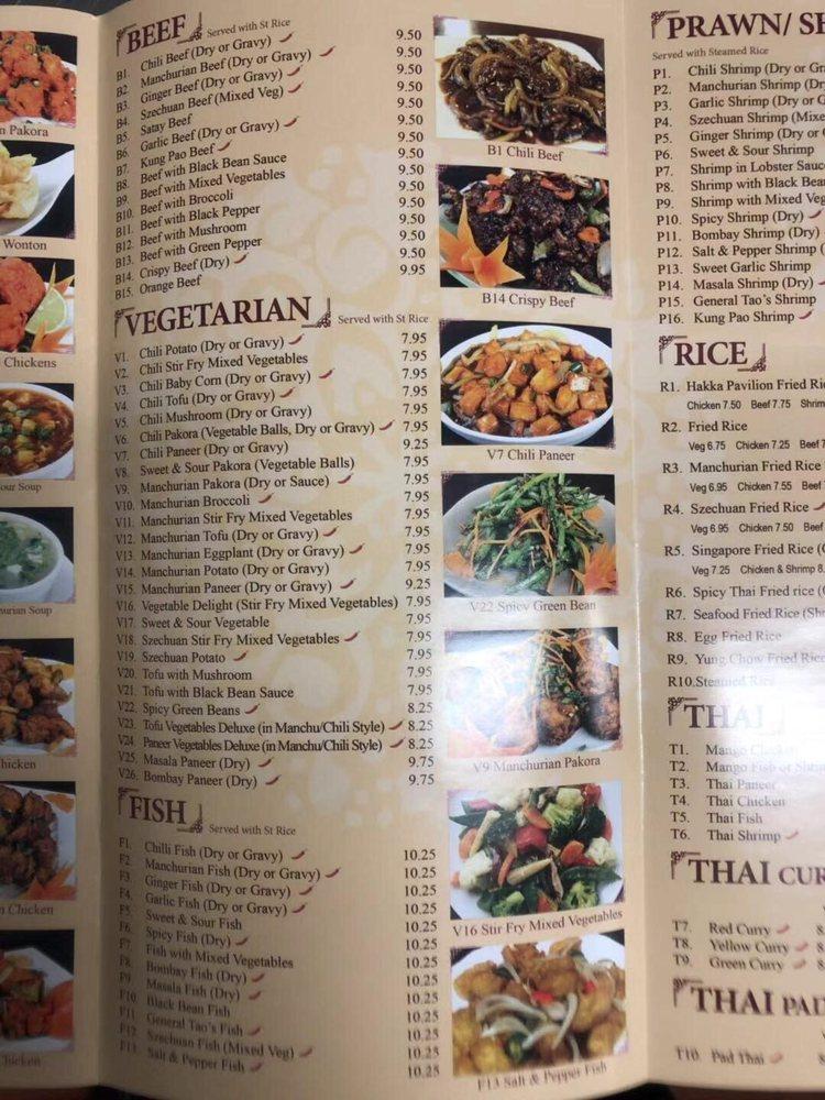 Menu at Hakka Pavilion restaurant, Ajax