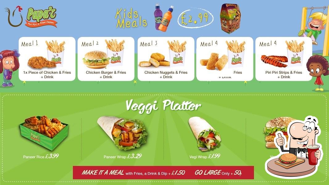 Papa'z piri piri and fried chicken in Blackpool - Restaurant menu and ...