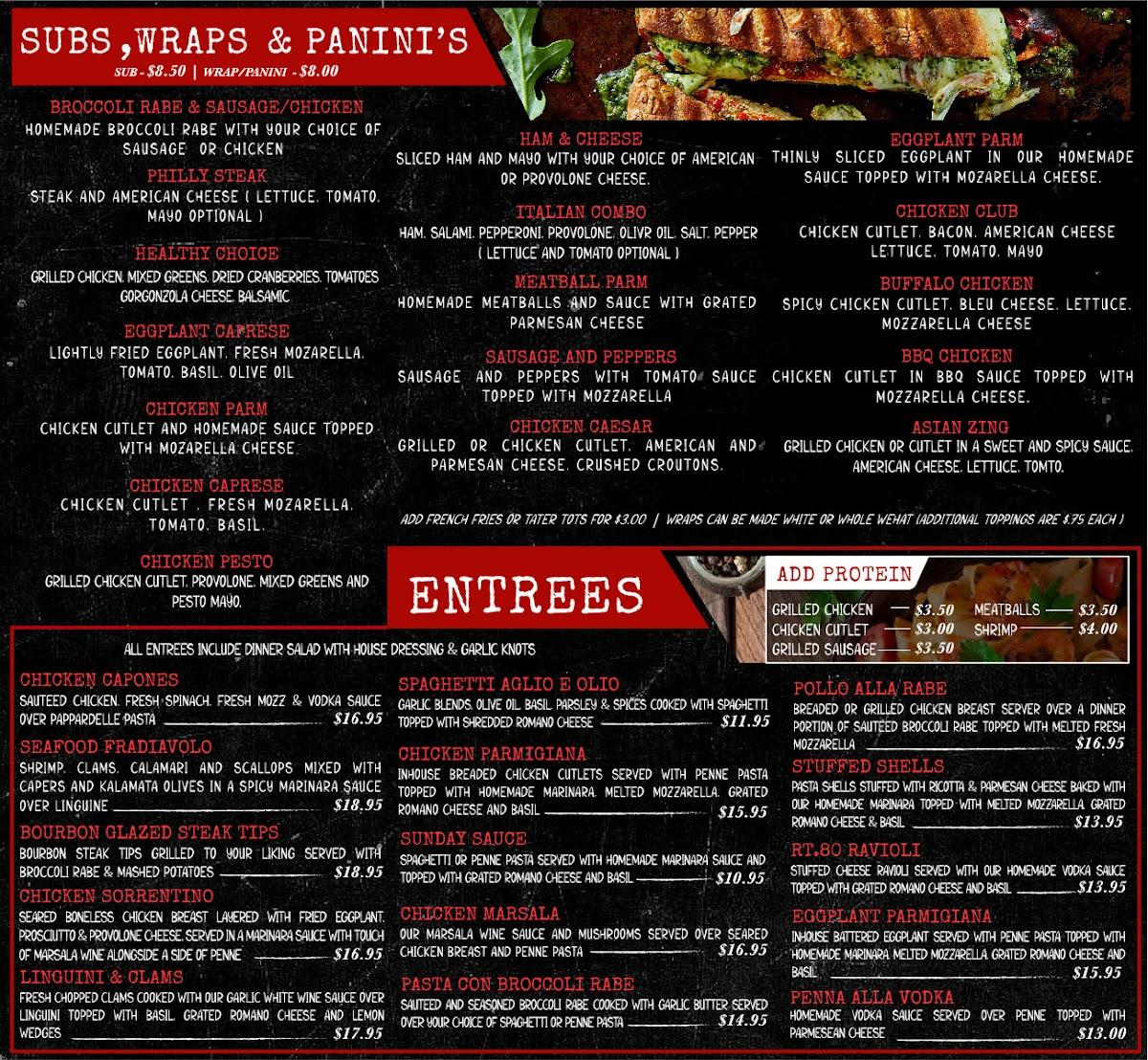 Menu at Capone's Pizza Bar Rt. 80, North Branford