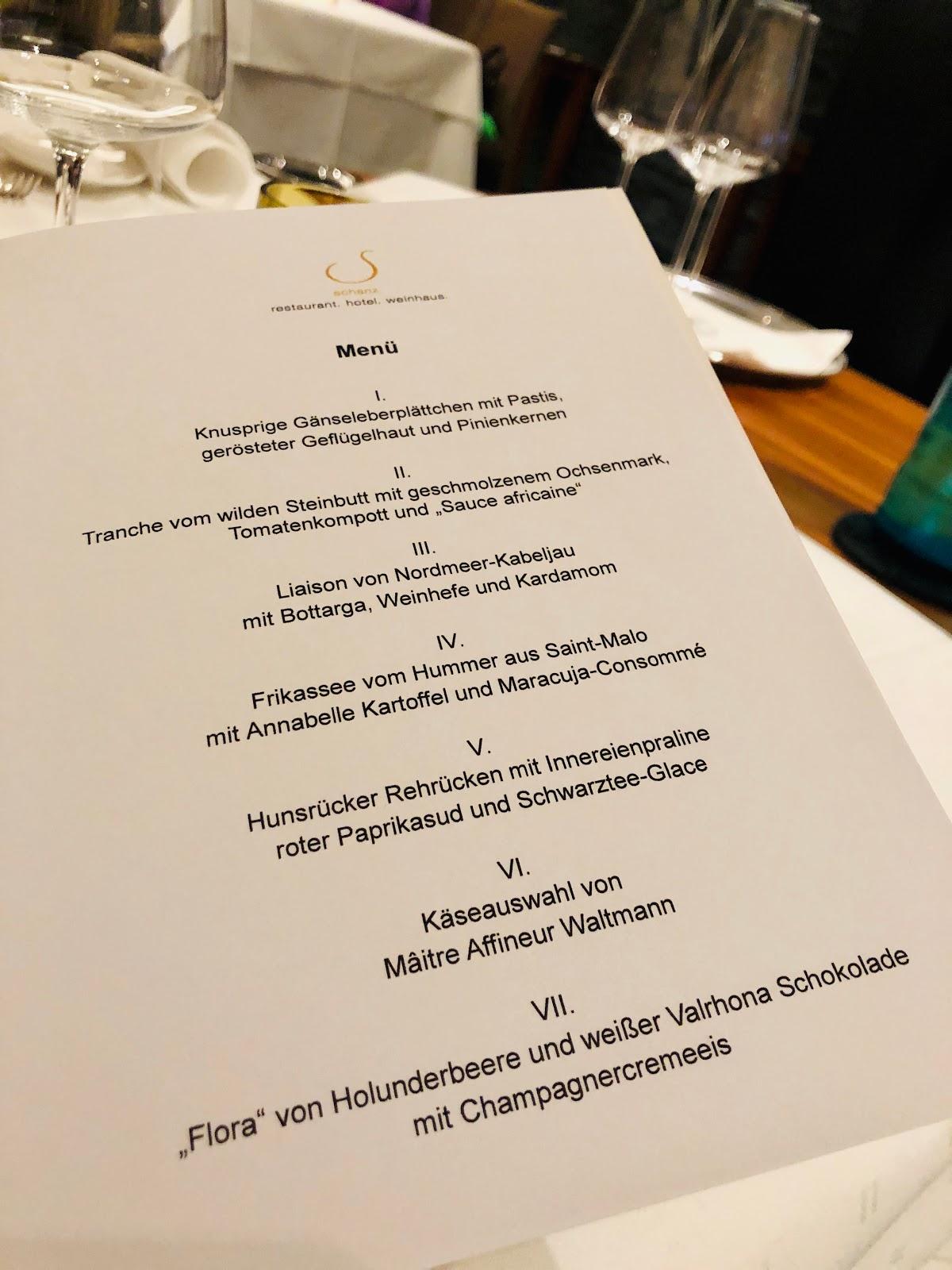 Speisekarte von schanz. restaurant., Piesport, Bahnhofstraße 8A