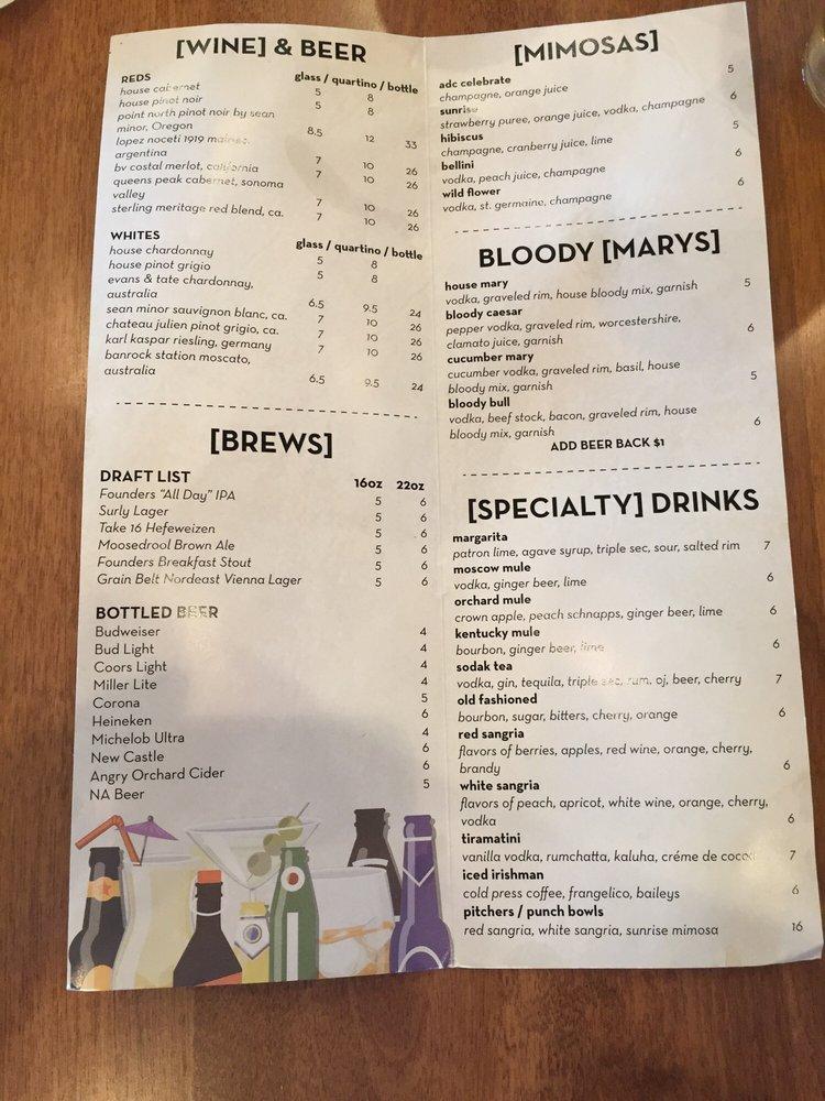Menu at All Day Café cafe, Sioux Falls