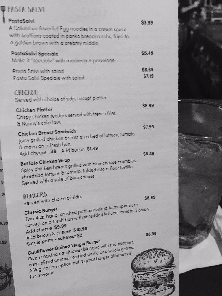 Menu at Delaney's Diner restaurant, Westerville