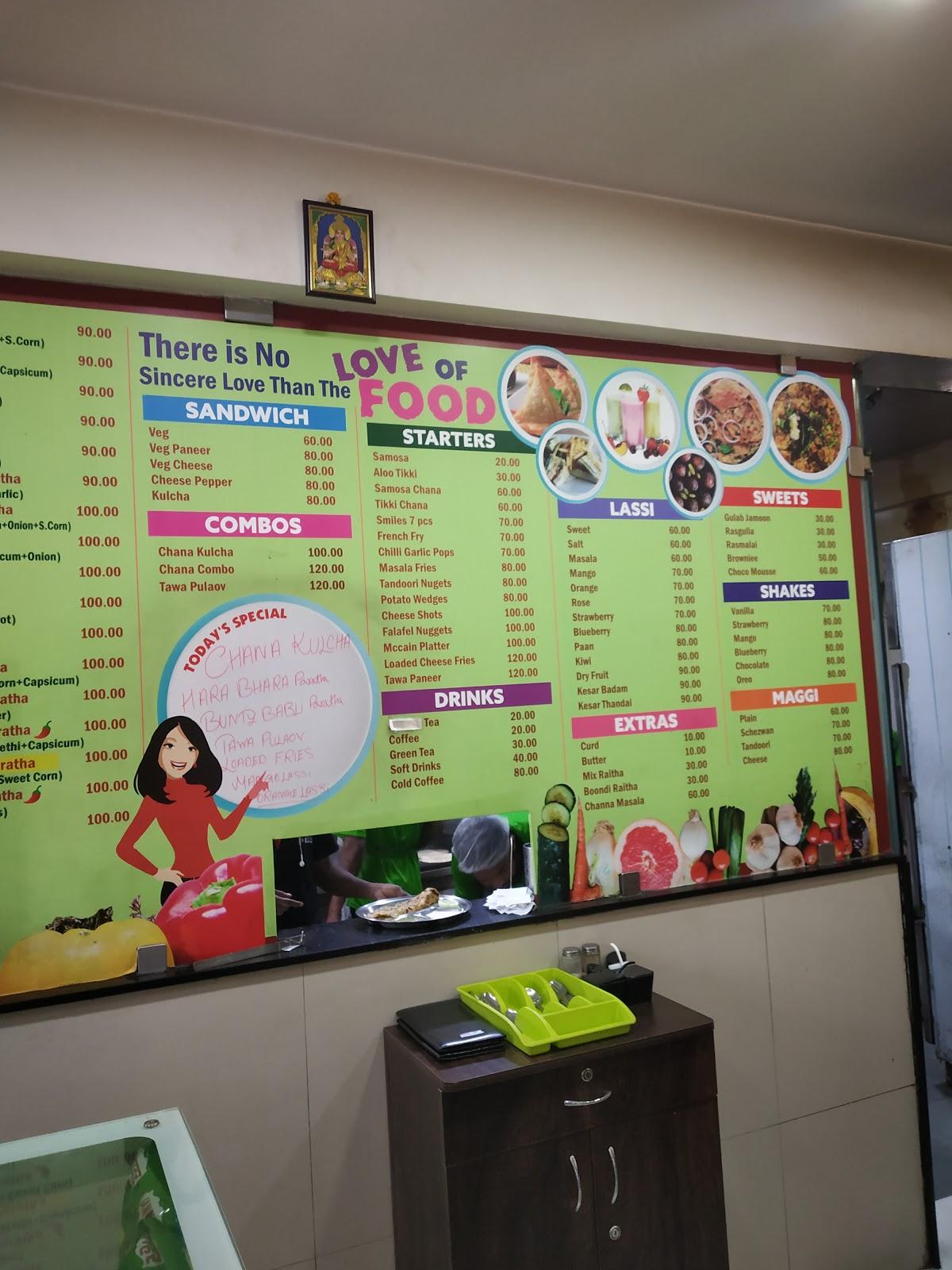 Menu at Rishi’s Paratha Plaza Sanjay Nagar, Bengaluru